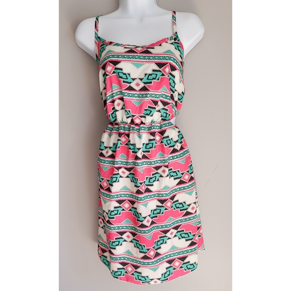 Love Culture | Dresses | Womens Neon Aztec Summer Dress Love Culture ...